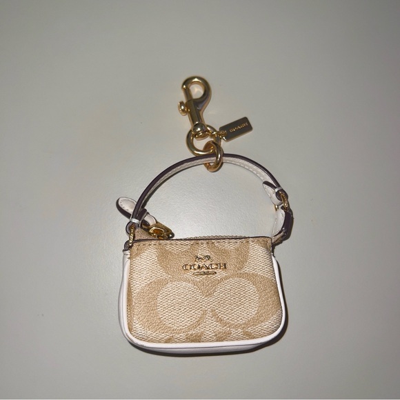 Coach | Accessories | Coach Mini Nolita Bag Charm In Signature Canvas ...